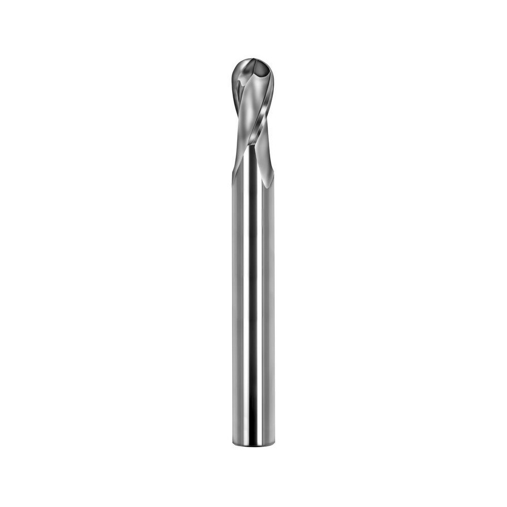 SGS - Ball End Mill: 20.00 mm Dia, 45.00 mm LOC, 2 Flute, Solid Carbide ...