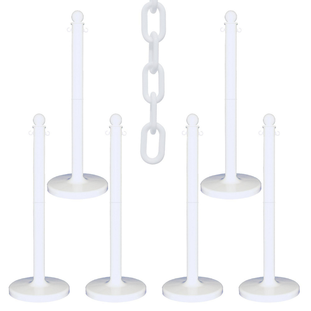 Mr. Chain - Pedestrian Barrier Kits: Chain Material: Polyethylene; Post ...