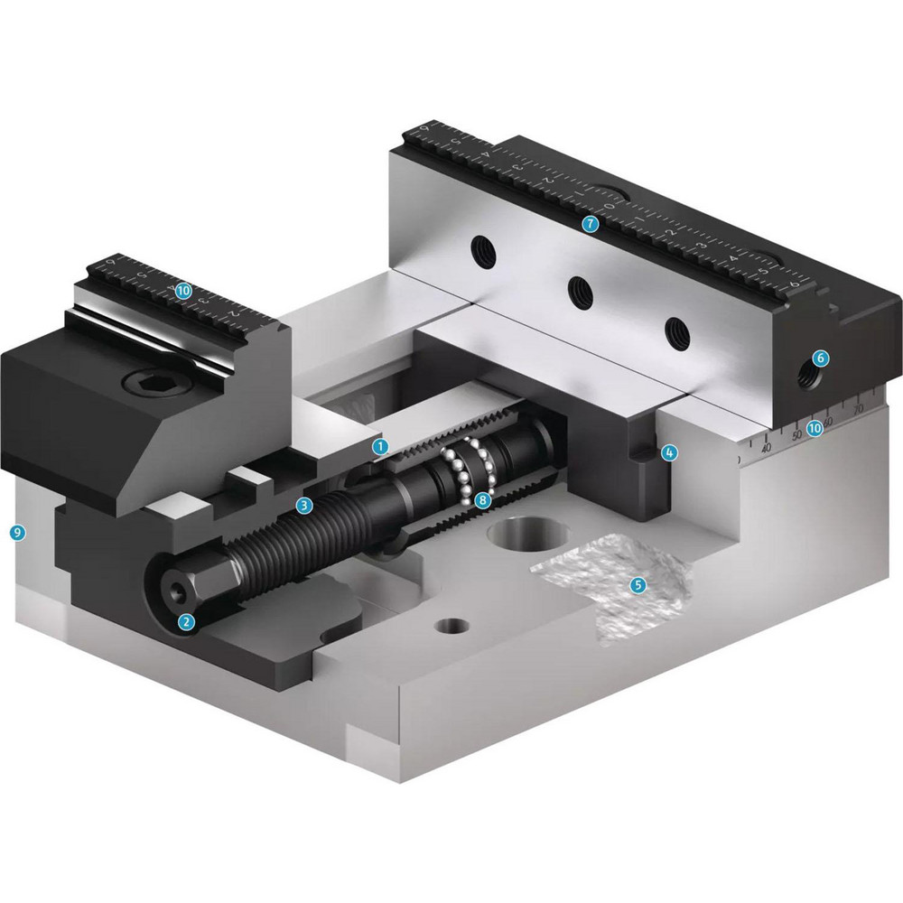 Schunk - Self-Centering Vise: 125.00 mm Jaw Width, 163.00 mm Max Jaw ...