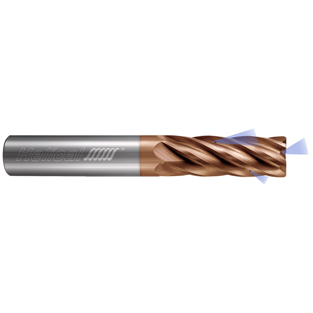 Helical Solutions - Corner Radius End Mill: 3/8" Dia, 3/4" LOC, 0.01 ...
