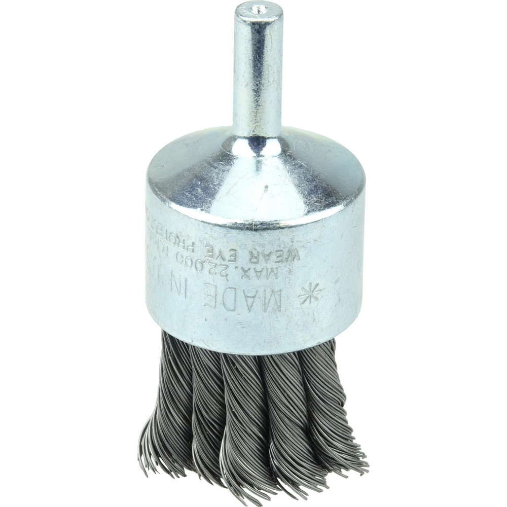 Weiler - End Brush: 1" Dia, Steel, Knotted Wire | MSC Direct
