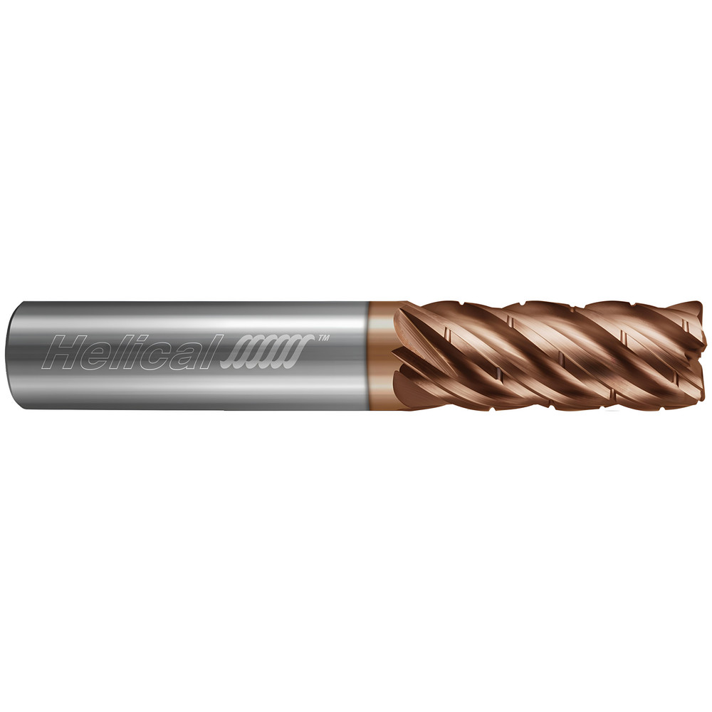 Helical Solutions - Corner Radius End Mill: 1/2" Dia, 1" LOC, 0.0300" Radius, 6 Flute, Solid ...