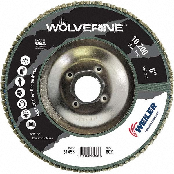Weiler - Flap Discs; Abrasive Type: Coated ; Flap Disc Type: Type 29 ...