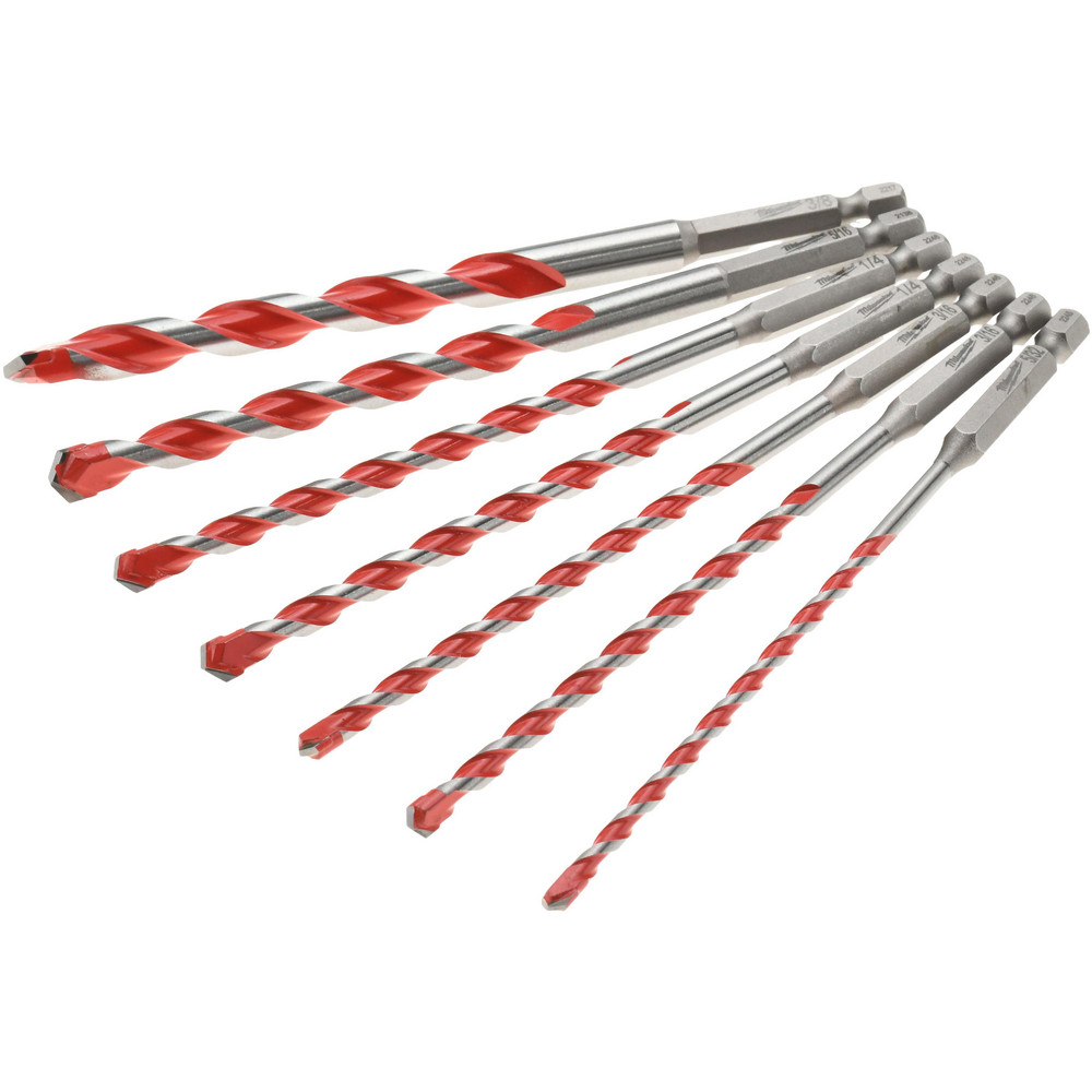 Milwaukee Tool - Drill Bit Set: Hammer Drill Bits, 0.1562" Drill Bit ...