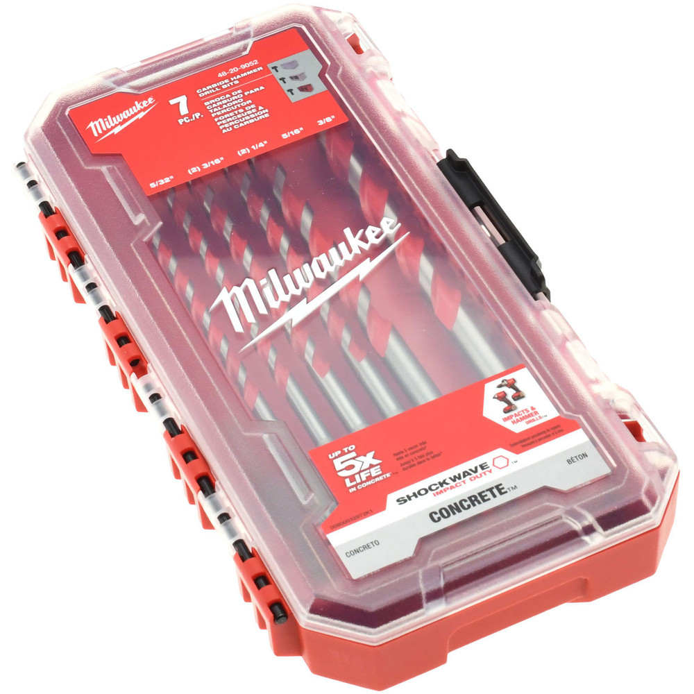 Milwaukee Tool - Drill Bit Set: Hammer Drill Bits, 0.1562" Drill Bit ...