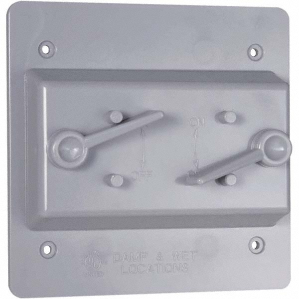 Hubbell-Raco - Weatherproof Box Covers; Electrical Box Shape: Rectangle; Number Of Outlets: 2 ...