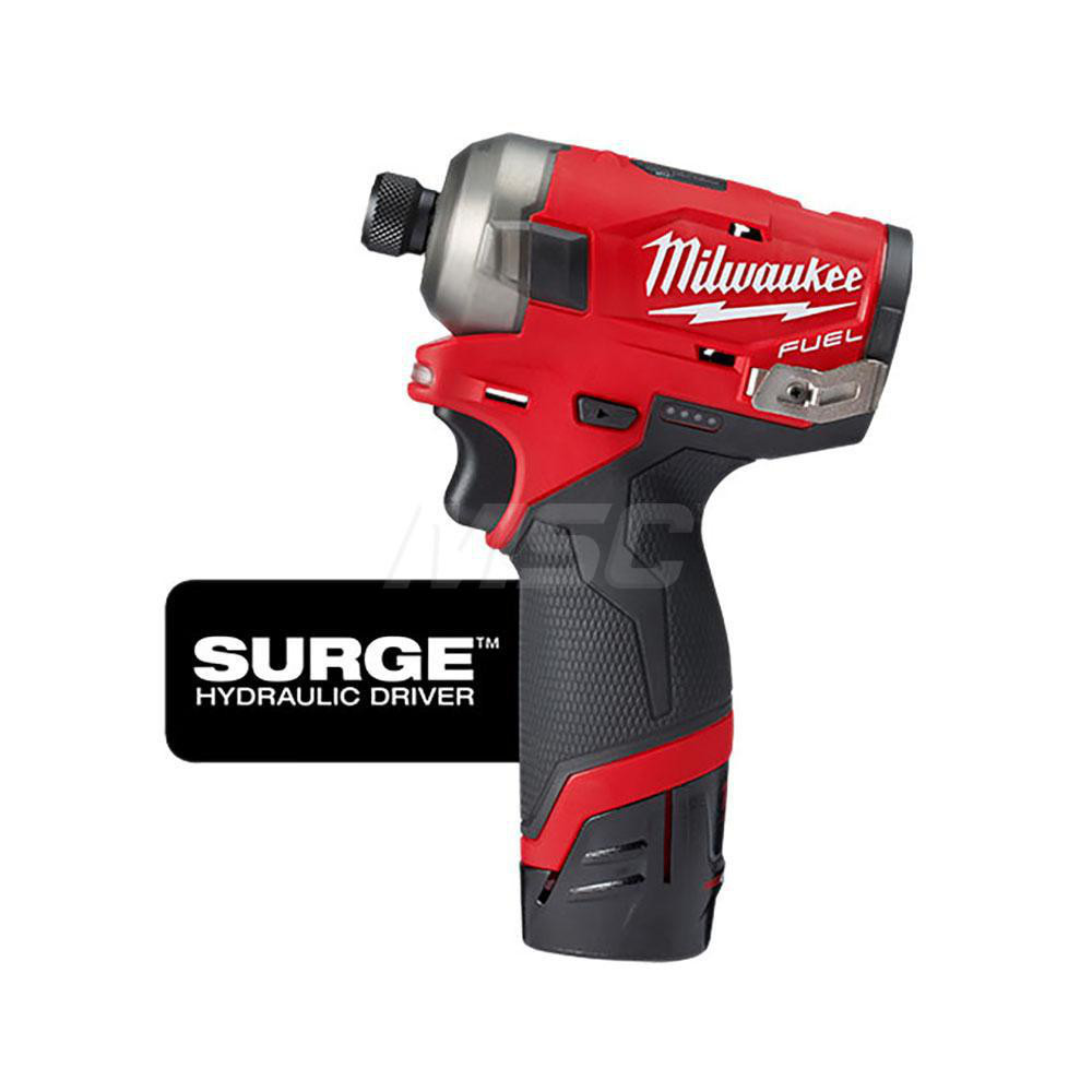 Milwaukee Tool - 12 Volt, 1/4" Drive, 38 Ft/Lb Torque, Cordless Impact ...