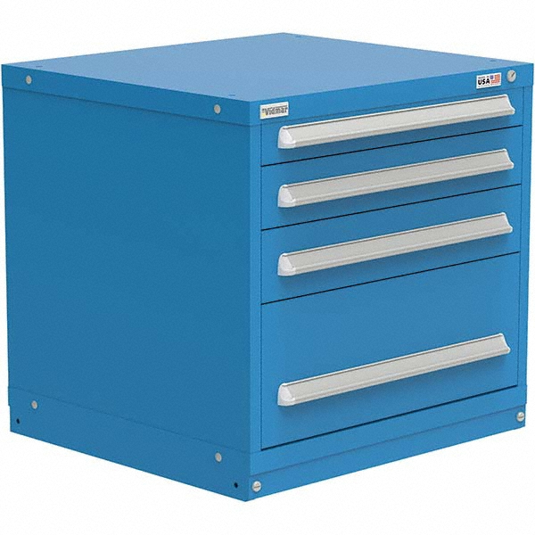 Vidmar - 4 Drawer Bright Blue Steel Modular Storage Cabinet - 90724311 ...