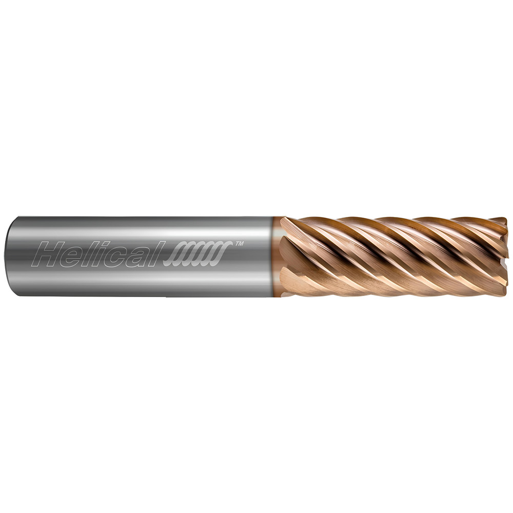 Helical Solutions - Corner Radius End Mill: 1/4" Dia, 3/4" LOC, 0.0100" Radius, 5 Flute, Solid ...
