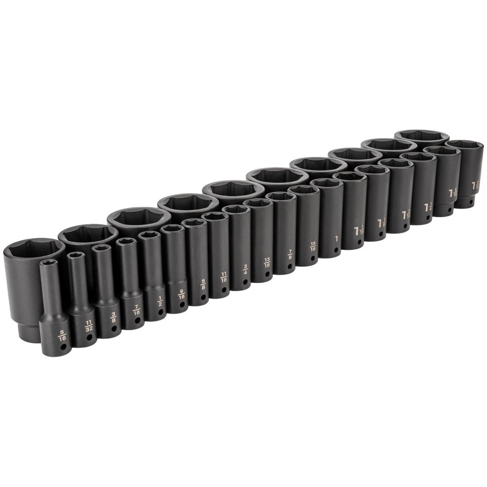 Tekton - Socket Set: Deep Impact, 29 Pc, 1/2" Drive, 5/16 to 2" | MSC ...