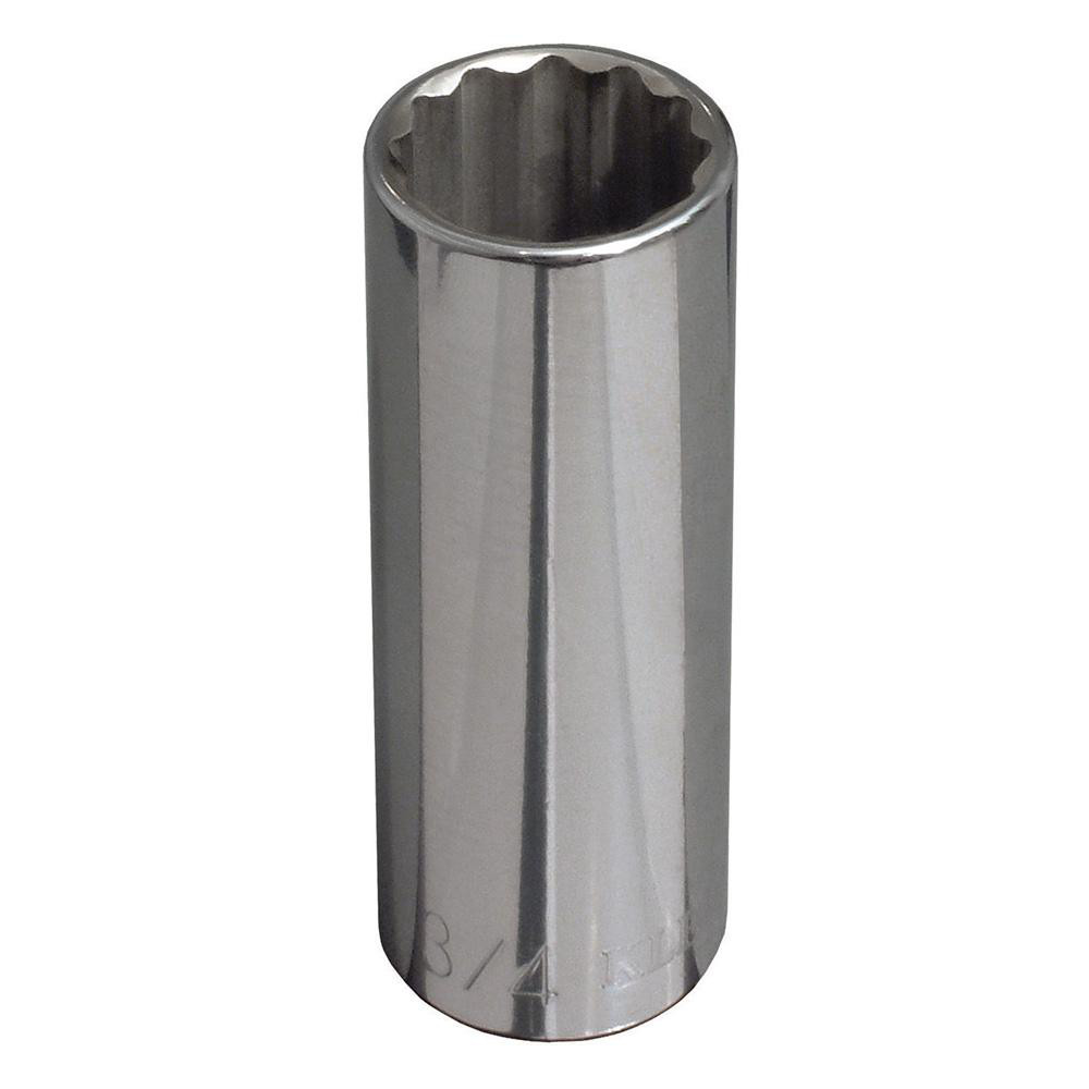 Klein Tools - Deep Hand Socket: 1/2" Drive, 9/16" Socket, 12-Point ...