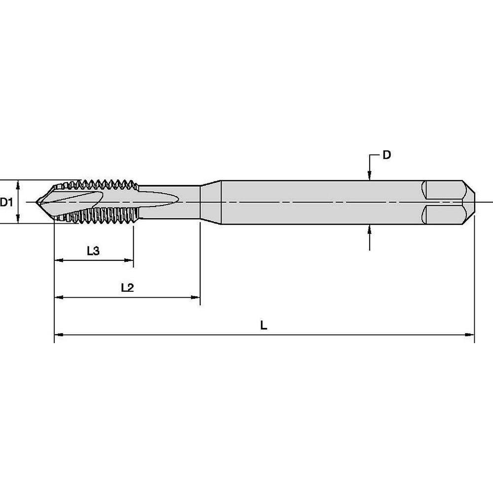 Widia - Spiral Point Tap: M20x2.5 Metric, 4 Flutes, Plug Chamfer, 6HX ...