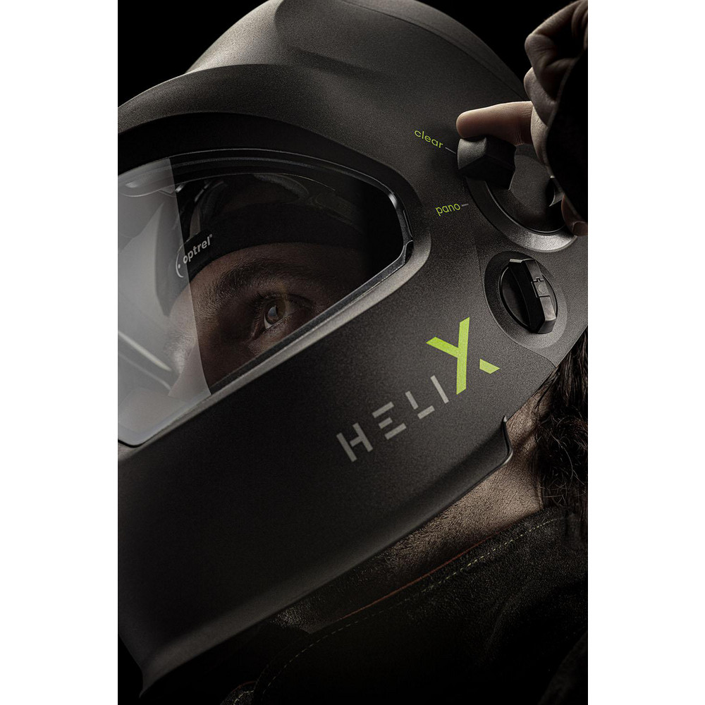 Optrel - Welding Helmet with Hard Hat: Black, Polyamide, Shade 3, 4-14 ...