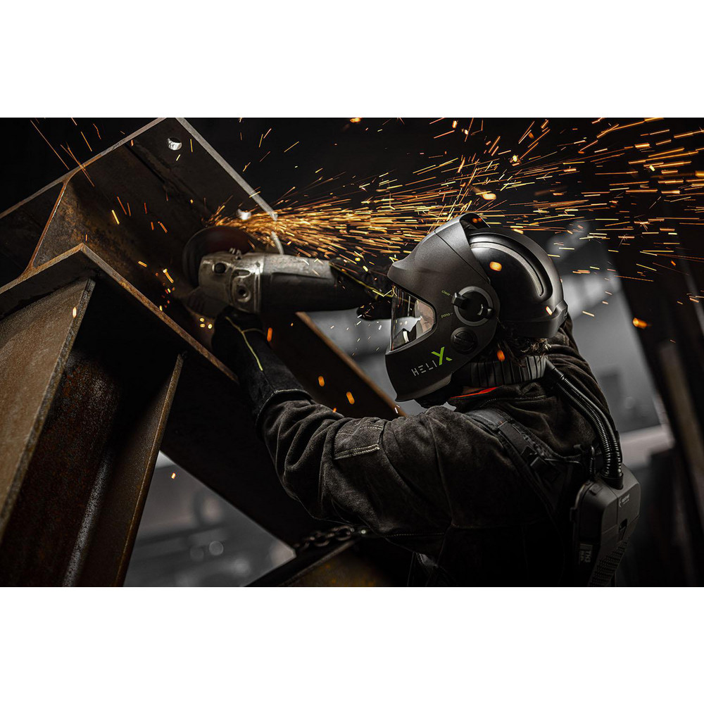 Optrel - Welding Helmet with Hard Hat: Black, Polyamide, Shade 3, 4-14 ...