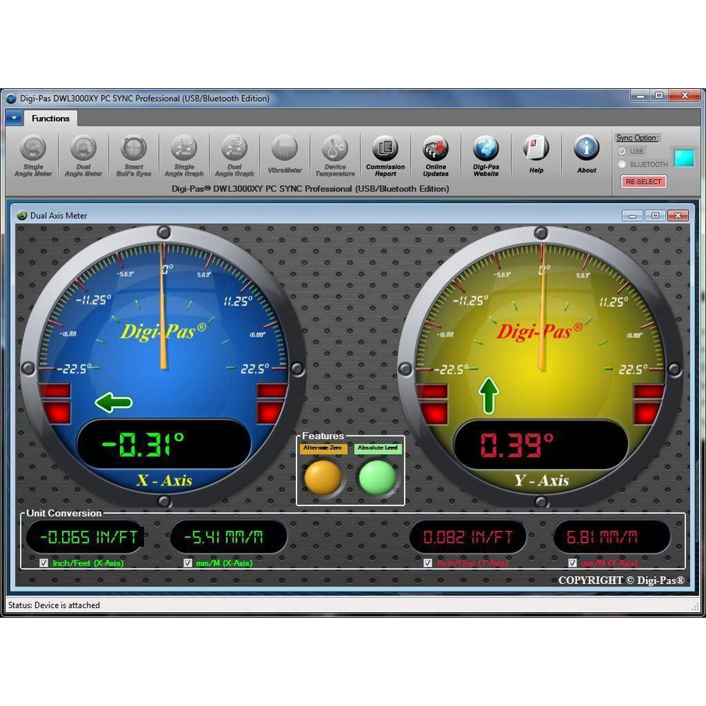 Digi-Pas - Level Accessories: Software, DWL3000XY Precision Level ...