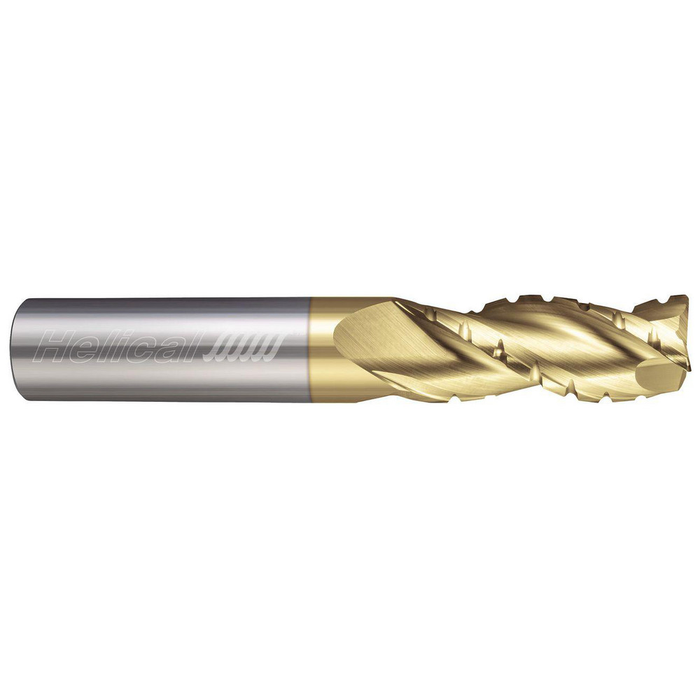 Helical Solutions - Corner Radius End Mill: 1/2" Dia, 1-5/8" LOC, 0.1250" Radius, 3 Flute, Solid ...