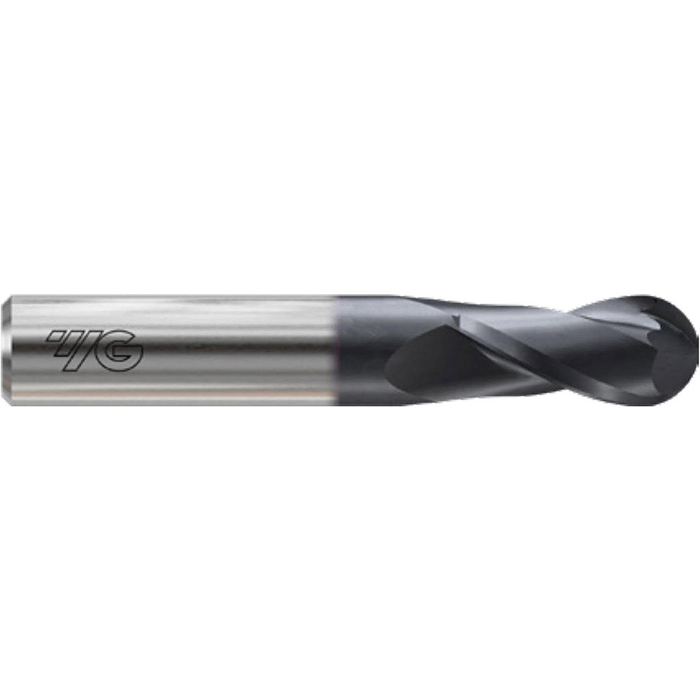 YG-1 - Ball End Mill: 12.00 mm Dia, 25.00 mm LOC, 2 Flute, Solid ...