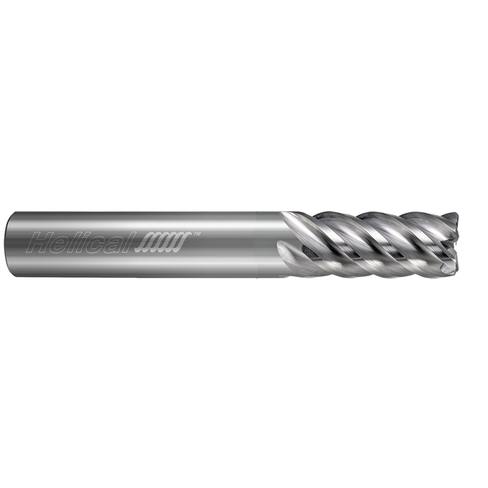 Helical Solutions - Corner Radius End Mill: 1/2" Dia, 2-1/2" LOC, 0.0300" Radius, 5 Flute, Solid ...