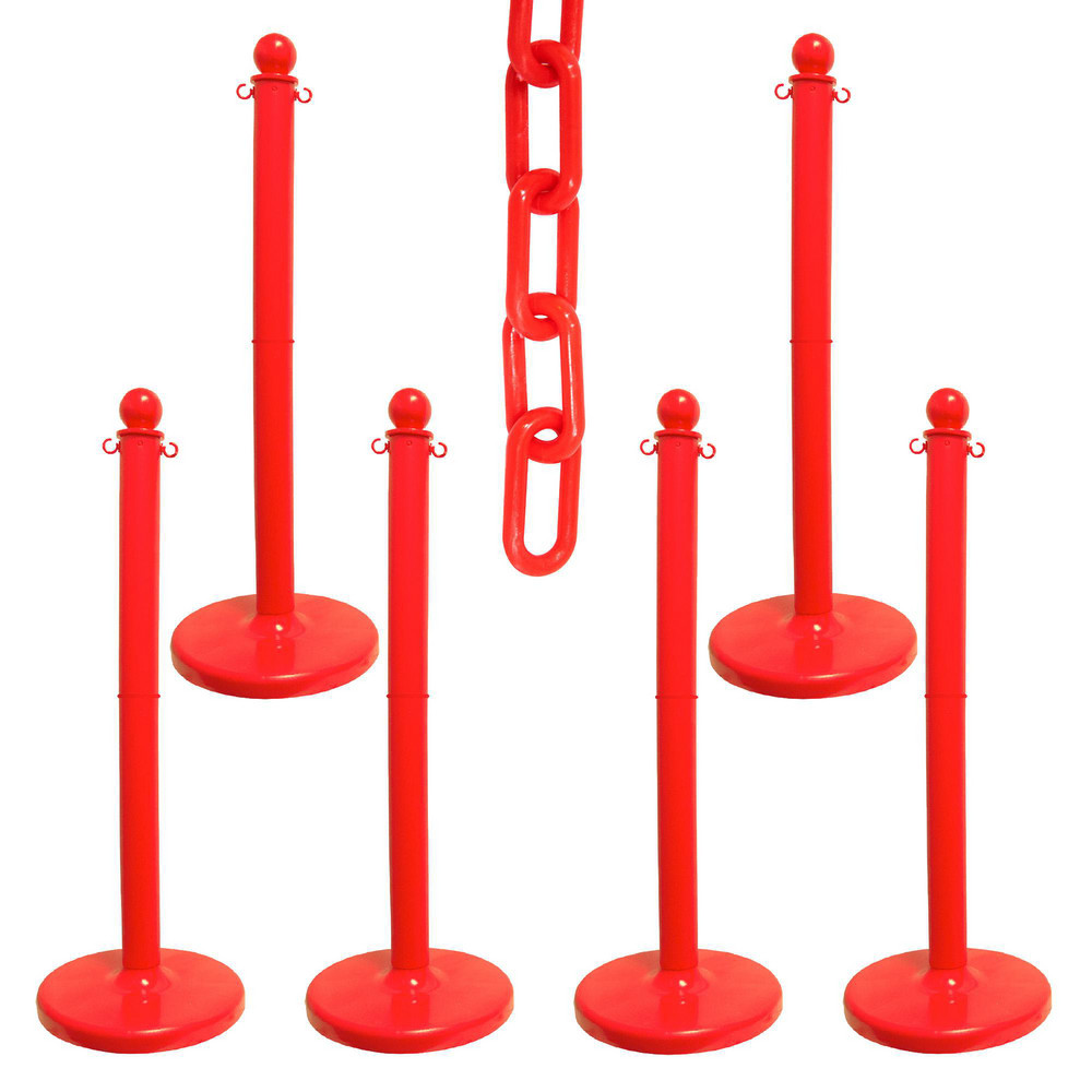 Mr. Chain - Pedestrian Barrier Kits: Chain Material: Polyethylene; Post ...