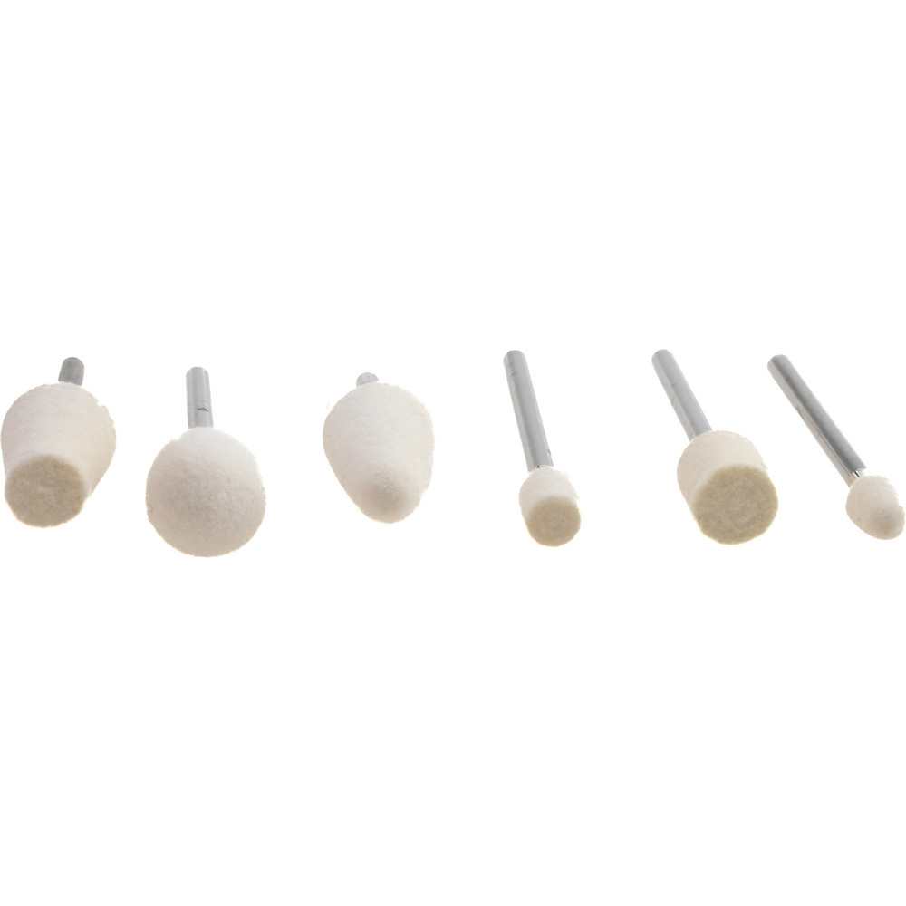 Value Collection - 6 Piece, 1/8" Shank Diam, Wool Felt Bob Set | MSC Direct