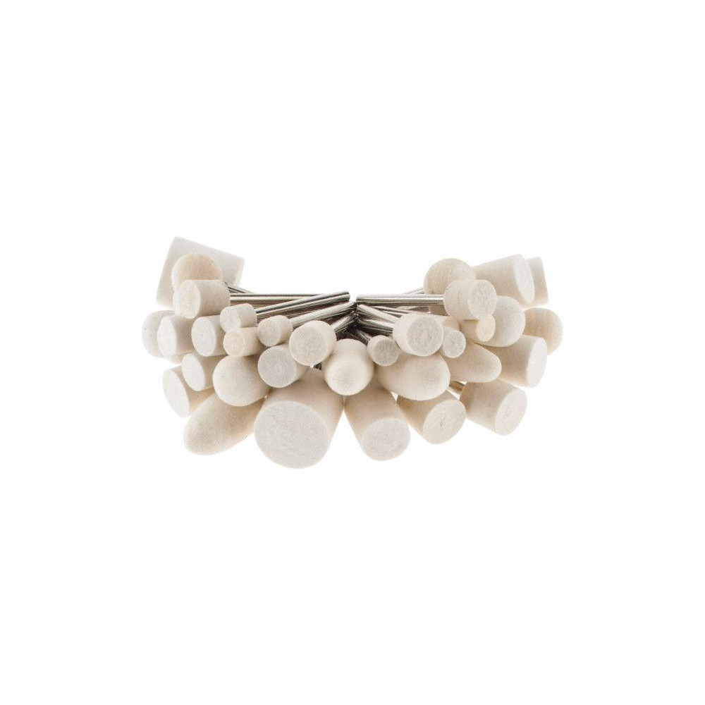 Value Collection - 36 Piece, 1/8" Shank Dia, Wool Felt Bob Set | MSC Direct