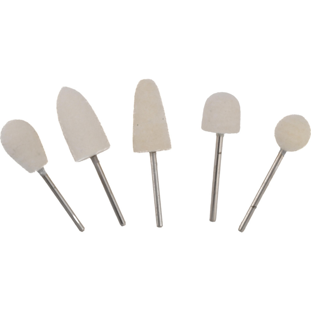 Value Collection - 5 Piece, 3/32" Shank Dia, Wool Felt Bob Set | MSC Direct