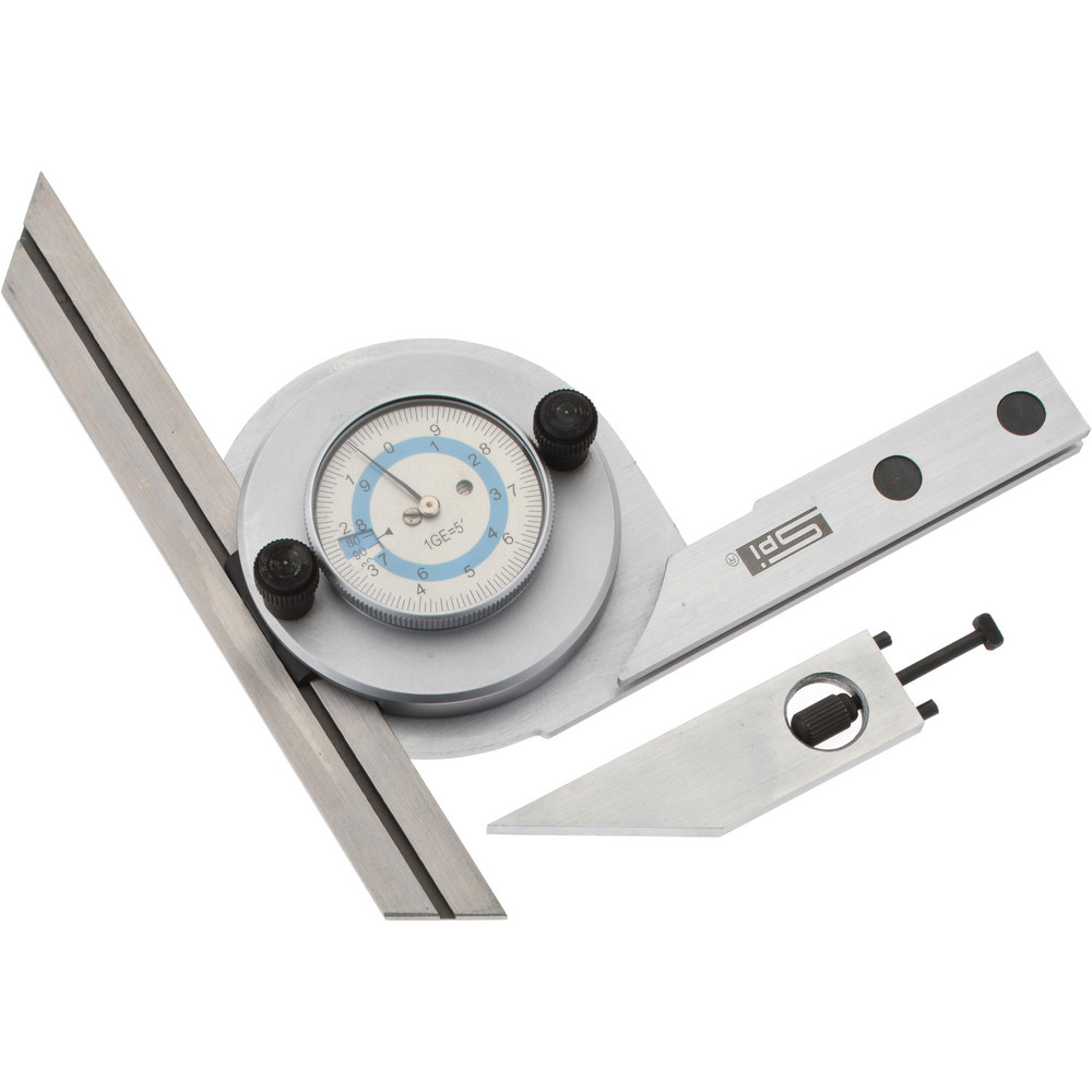 SPI - 6 Inch Long Blade, 360° Max Measurement, Bevel Protractor | MSC ...