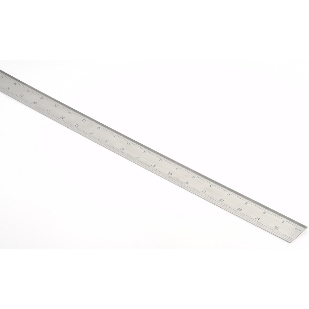 SPI - Steel Rule: 36" OAL, 5R Graduation, Rigid, 1-1/4" OAW | MSC Direct