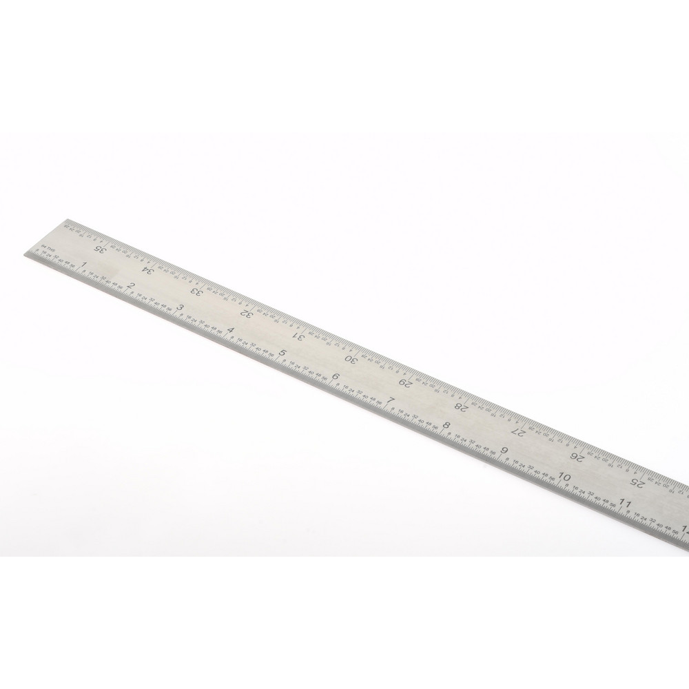 SPI - Steel Rule: 36" OAL, English & Metric Graduation, Rigid, 1-1/4 ...