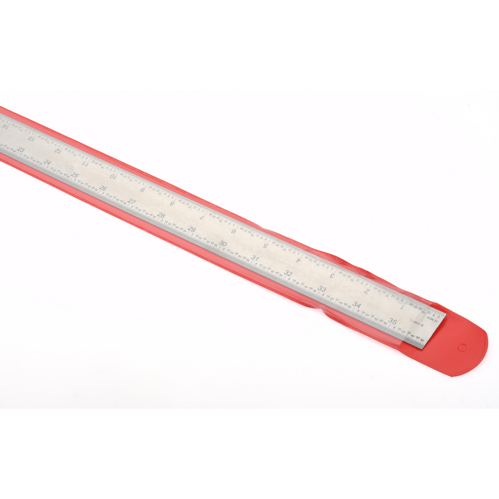 SPI - Steel Rule: 36" OAL, English & Metric Graduation, Rigid, 1-1/4 ...