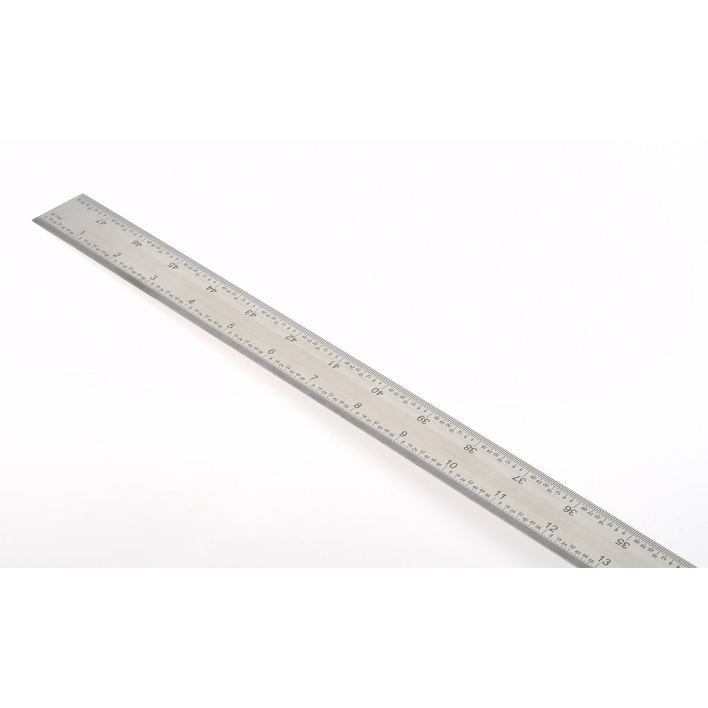 SPI - Steel Rule: 48" OAL, English & Metric Graduation, Rigid, 1-1/4 ...
