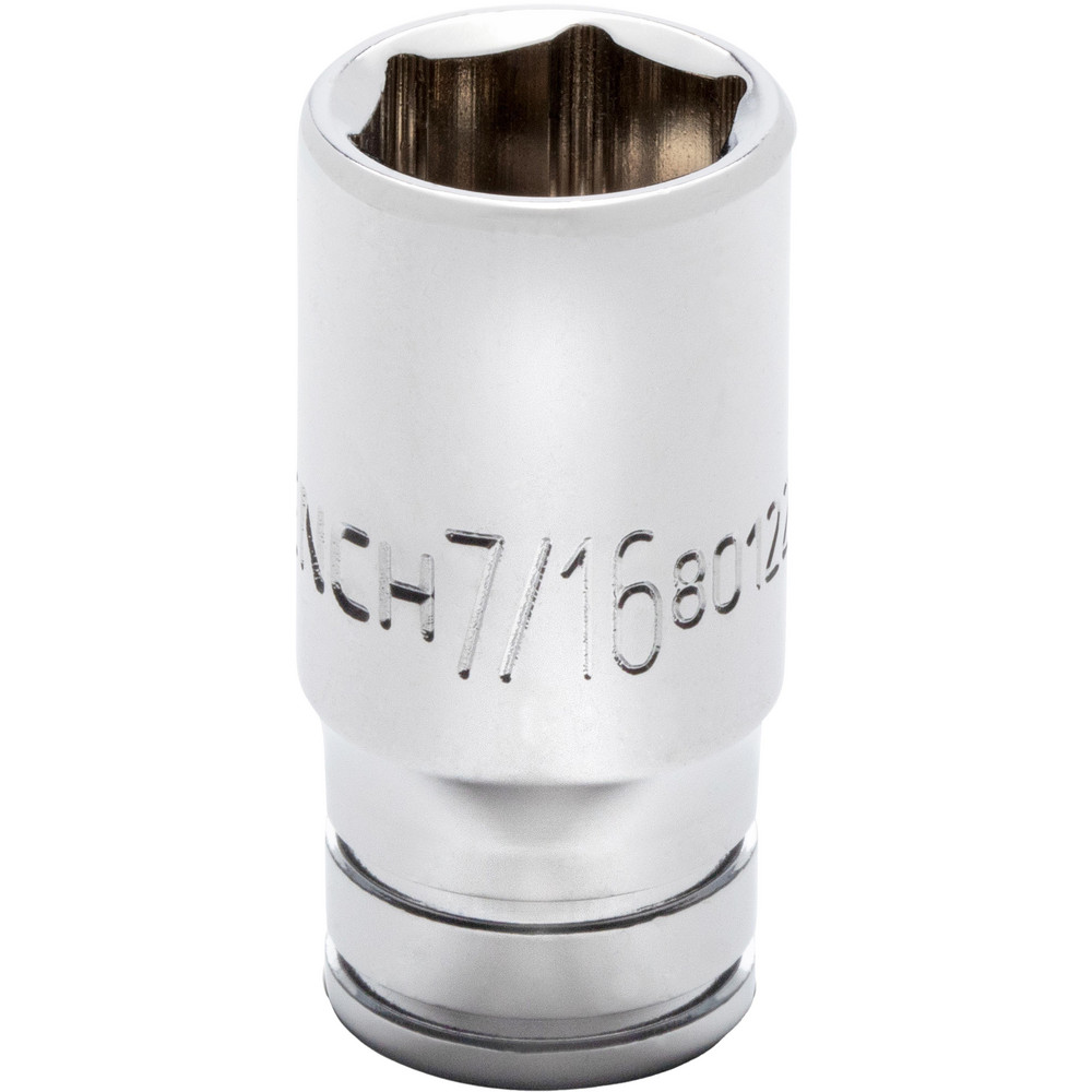 GEARWRENCH - Standard Hand Socket: 1/4" Drive, 7/16" Socket, 6-Point ...