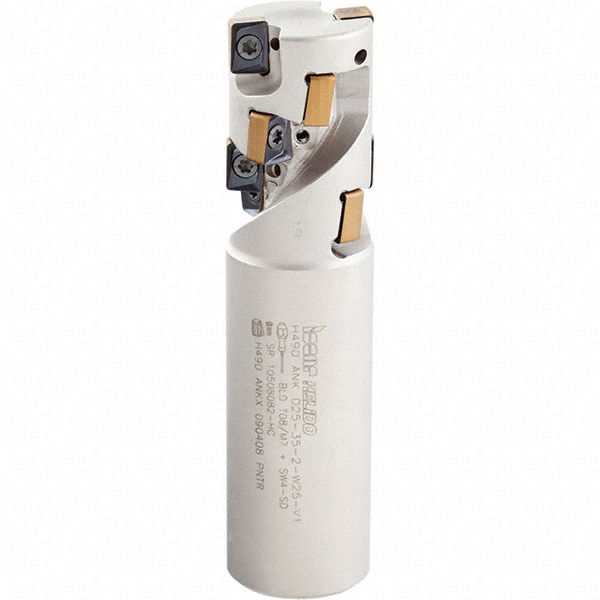 Iscar - Indexable Square-Shoulder End Mill: H490ANKD1.251.68W1.29, 1-1/ ...