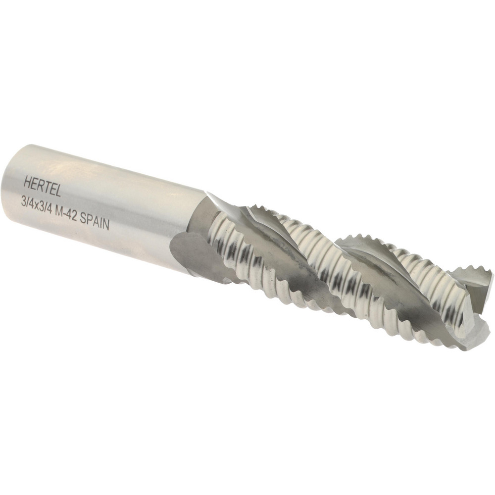Hertel - Roughing End Mill: 3/4" Dia, 3 Flute, Coarse Pitch, Single End ...