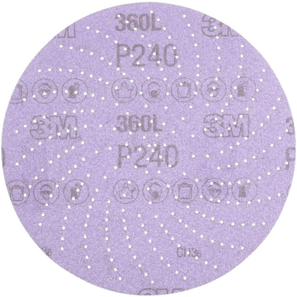 3M - Hook & Loop Disc: 6" Dia, 240 Grit, Coated, Aluminum Oxide | MSC ...