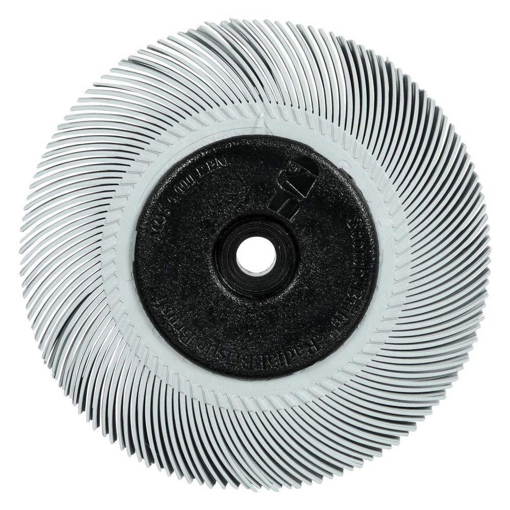3M - Radial Bristle Brush: 7-5/8" Dia, 1-1/4" Center Hole, Precision ...