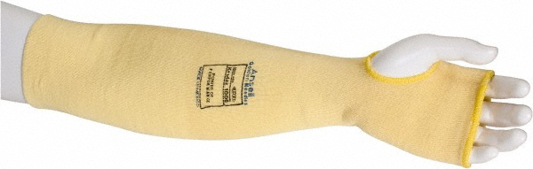 Ansell - Cut & Puncture-Resistant Sleeve: Size Universal, Kevlar, Yellow, ANSI Cut A3 | MSC Direct