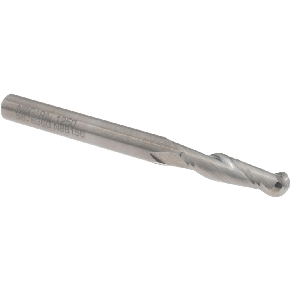 OSG - Ball End Mill: 1/8" Dia, 1/2" LOC, 2 Flute, Solid Carbide | MSC ...