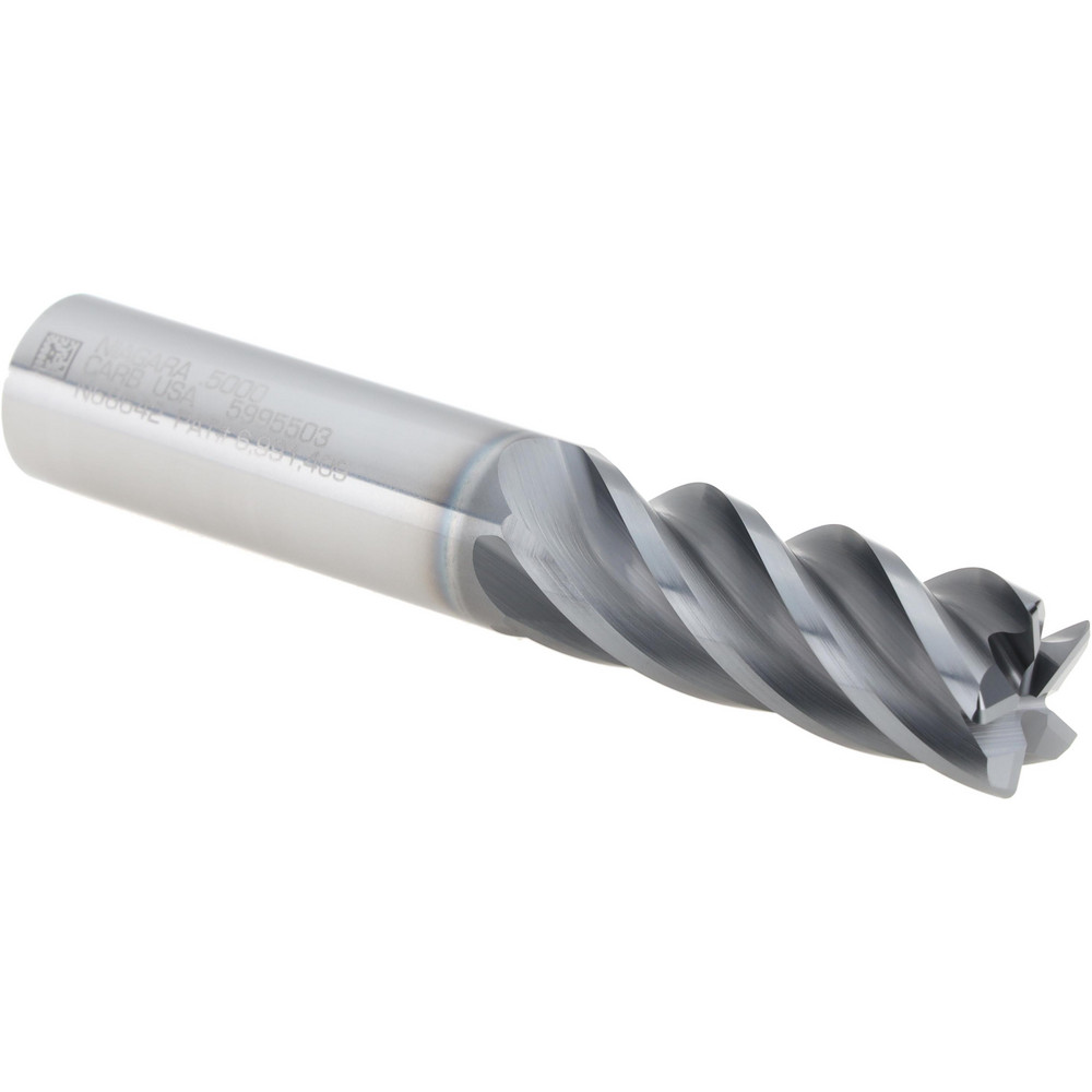 Niagara Cutter - Corner Radius End Mill: 1/2" Dia, 1-1/4" LOC, 0.0300 ...