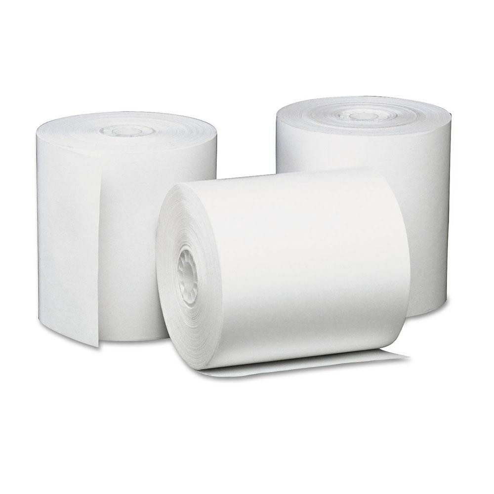 UNIVERSAL - Office Machine Supplies: Printing Paper Roll, White, 50 per ...
