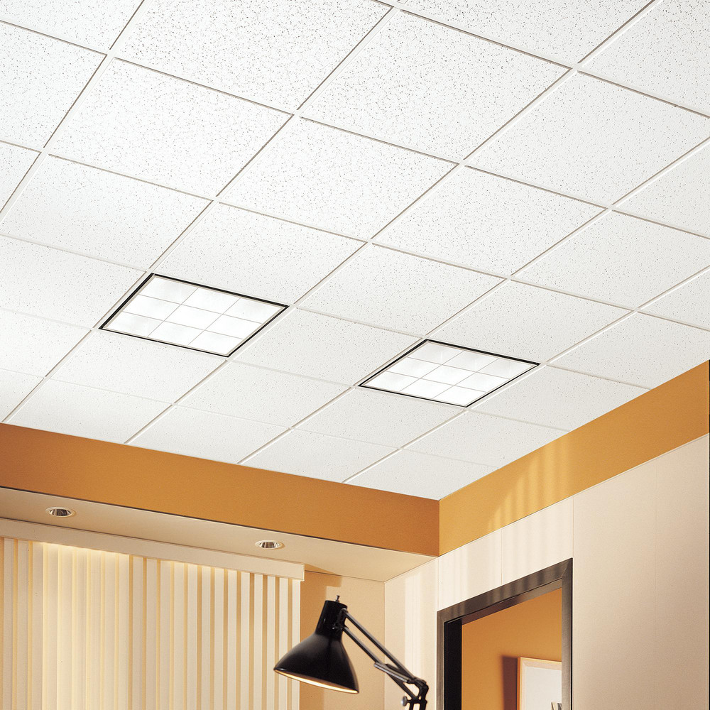 Armstrong World - CORTEGA 24 in x 24 in Angled Tegular Edge Ceiling ...