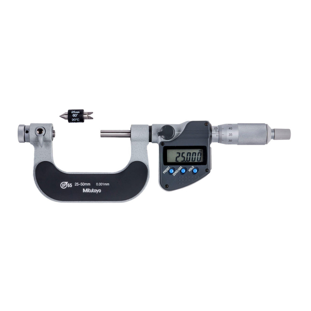 Mitutoyo - Screw Thread Micrometers: Minimum Measurement (mm): 25 ...