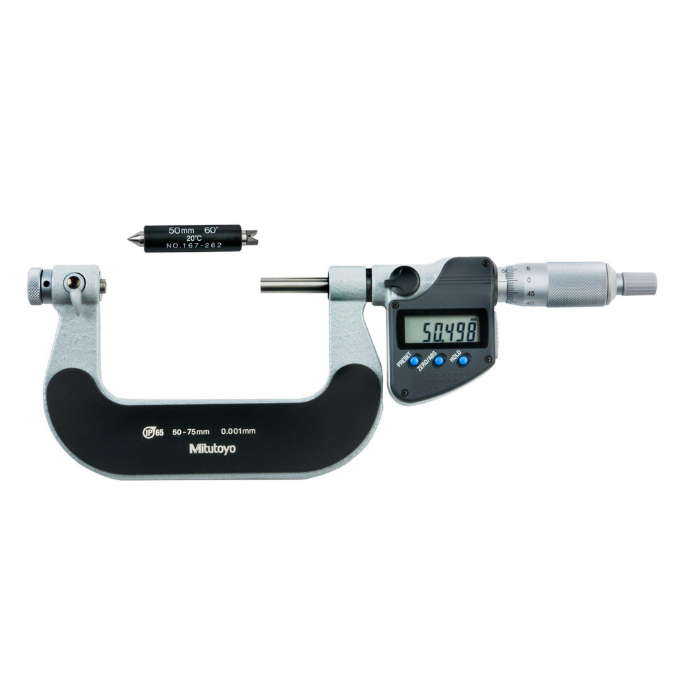 Mitutoyo - Screw Thread Micrometers: Minimum Measurement (mm): 50 ...