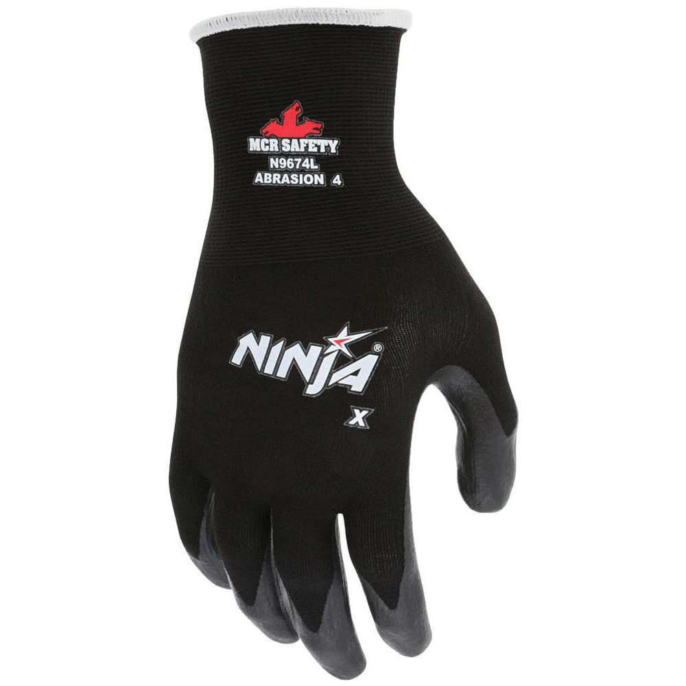 MCR Safety - Work Gloves: Ninja®X N9674, Size Medium, Nitrile-Coated ...