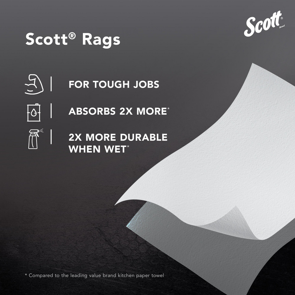 Scott - Rags In A Box, All-Purpose Towels, 9"x12" sheets, Pop-Up Box ...