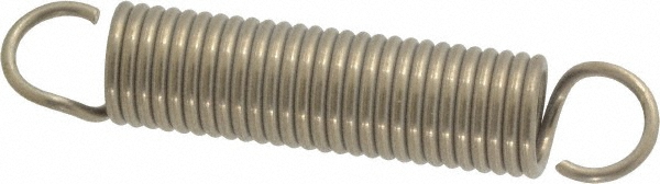 Gardner Spring - Extension Spring: 1/2" OD, 16.52 lb Max Load, 4.06 ...