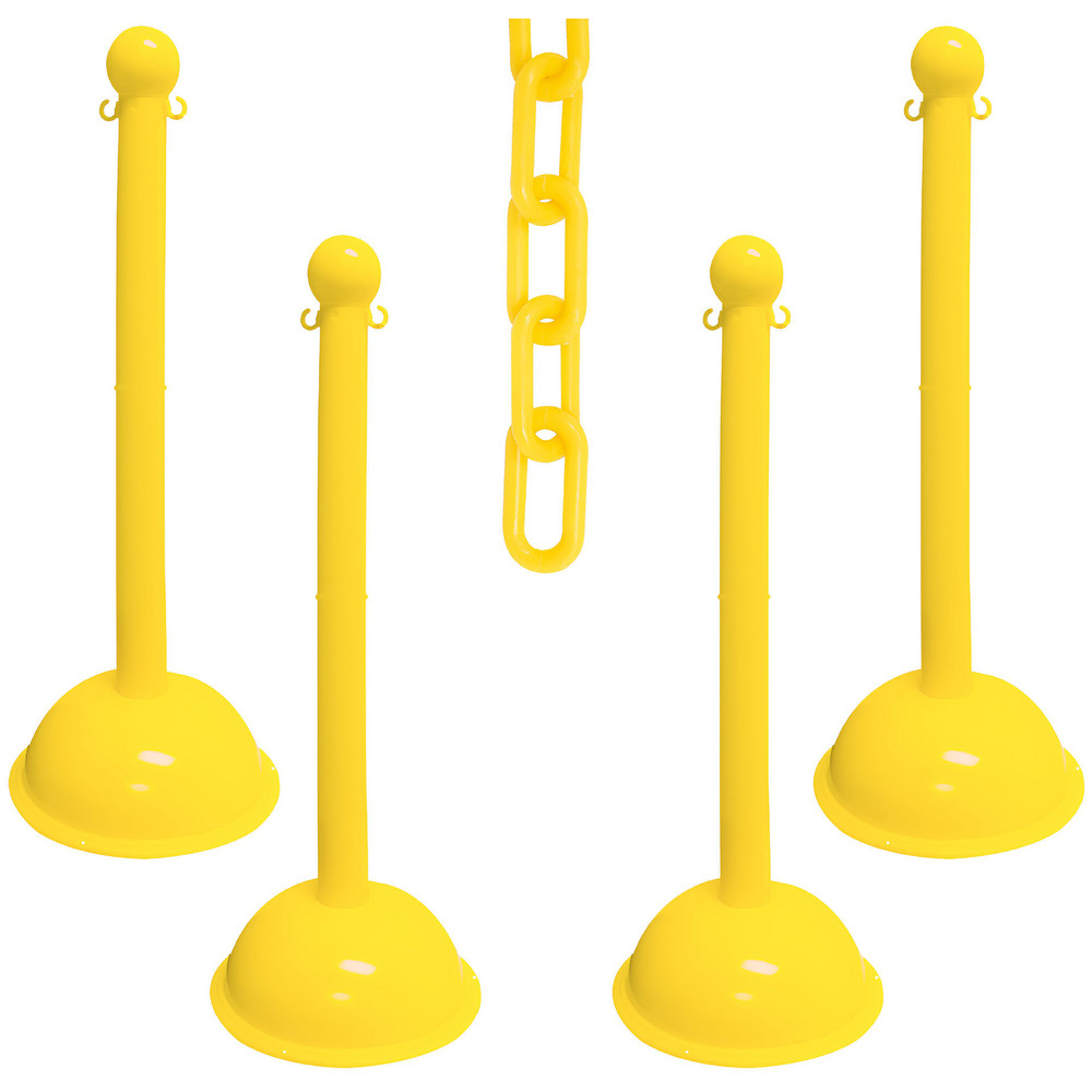 Mr. Chain - Pedestrian Barrier Kits: Polyethylene, HDPE, Solid Color ...
