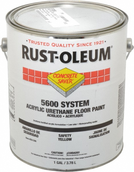 Rust-Oleum - 1 Gal Can Satin Safety Yellow Floor Coating - 91702365 ...