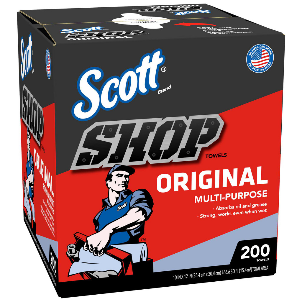 Scott - Scott Shop Towels Original (75190), Blue, Pop-Up Dispenser Box ...