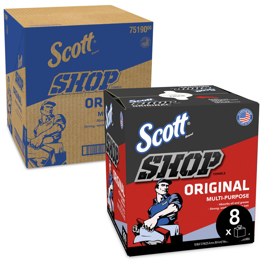 Scott - Shop Towels Original™ (75190), Original Blue Shop Towels, 9"x12 ...